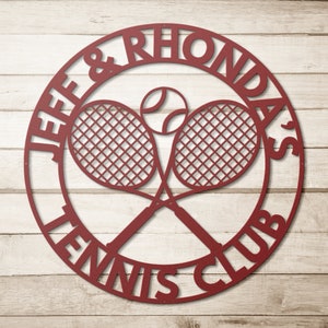 Tennis Sign | Tennis Racket | Tennis Ball and Racket | Club Sign ...