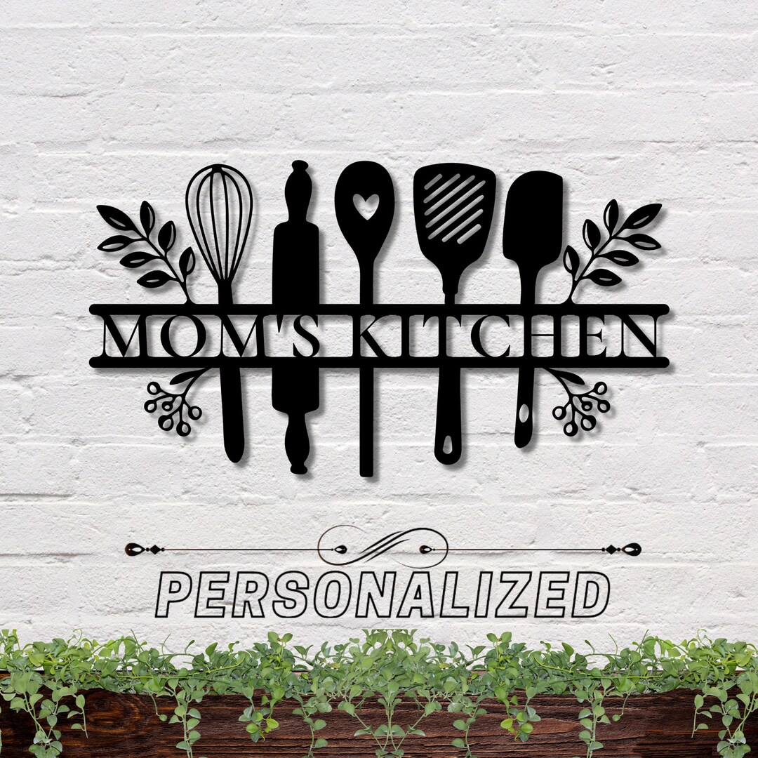 Custom Metal Sign for Kitchen, Nana's Kitchen Metal Sign, Personalized ...