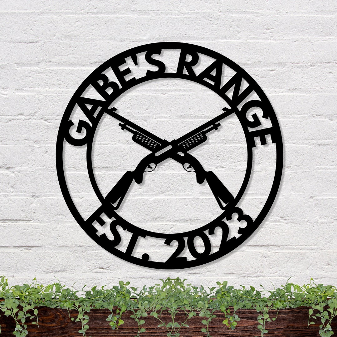 Personalized Gun Range Sign, Custom Shotgun Sign, Hunting Camp Sign ...