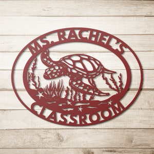Personalized Classroom Sign, Custom Teacher Sign, Classroom Decor, Sea ...