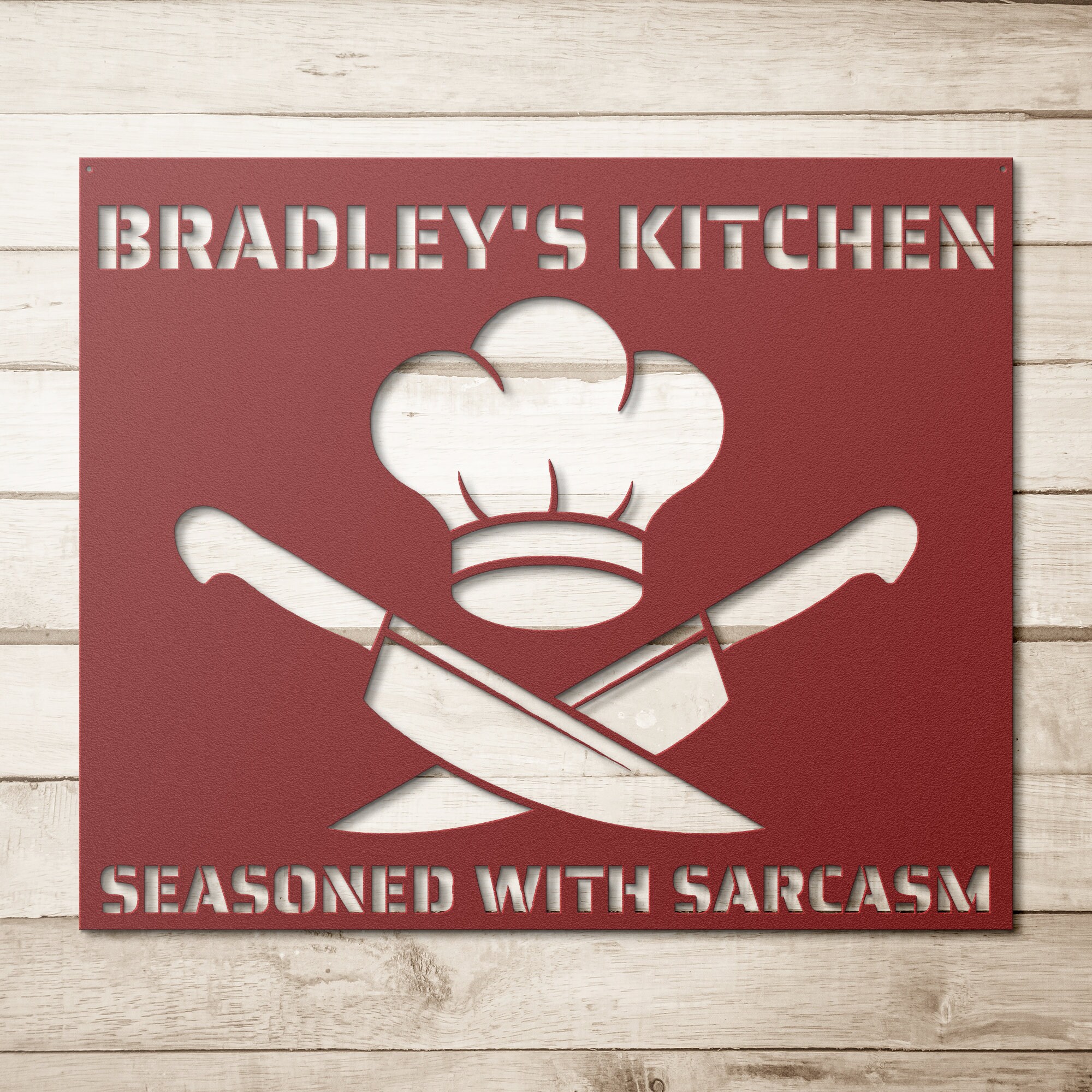 Chef Sign Custom Metal Sign for Kitchen Kitchen Sign - Etsy