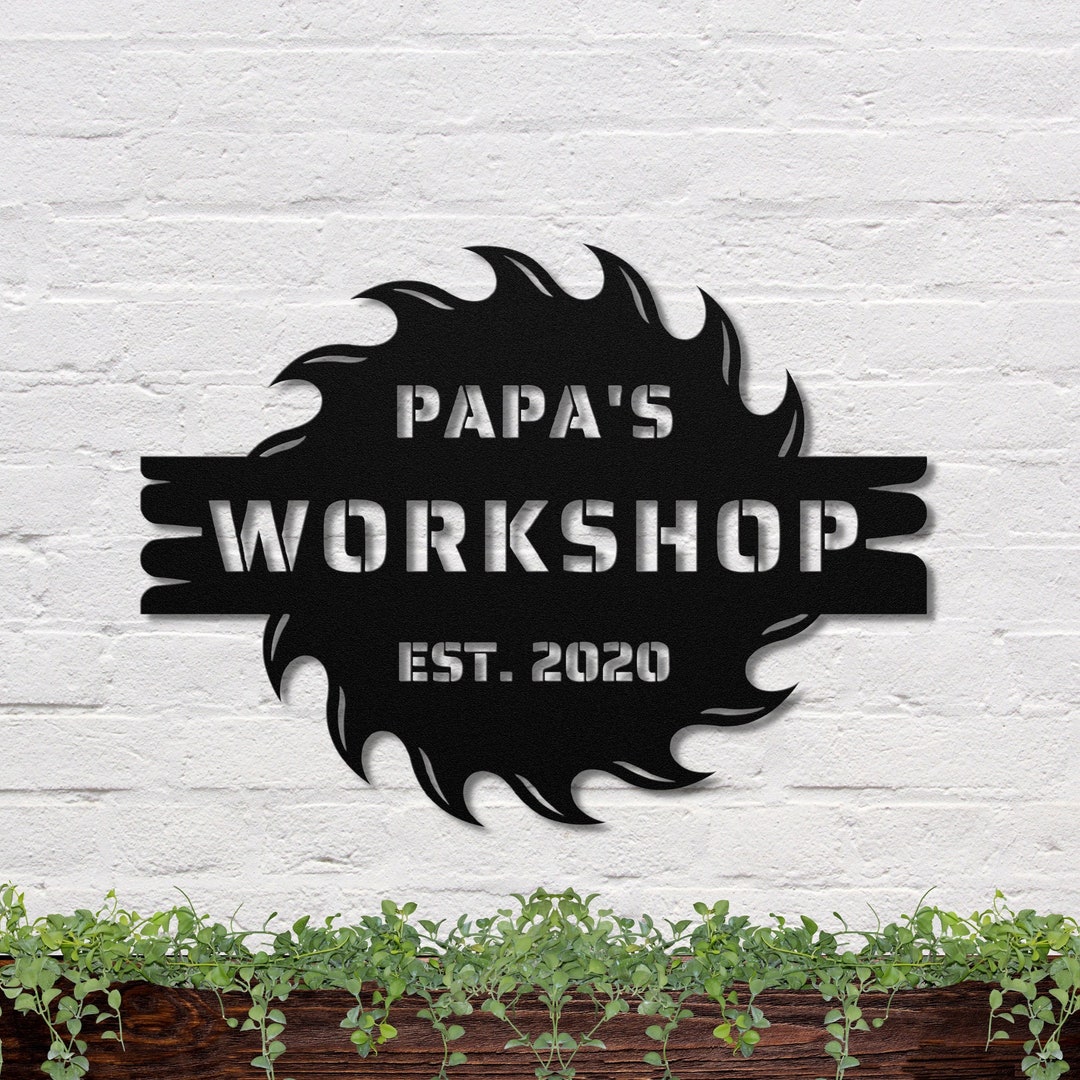 Custom Papa's Workshop Saw Sign, Custom Saw Sign, Papa's Workshop Sign ...