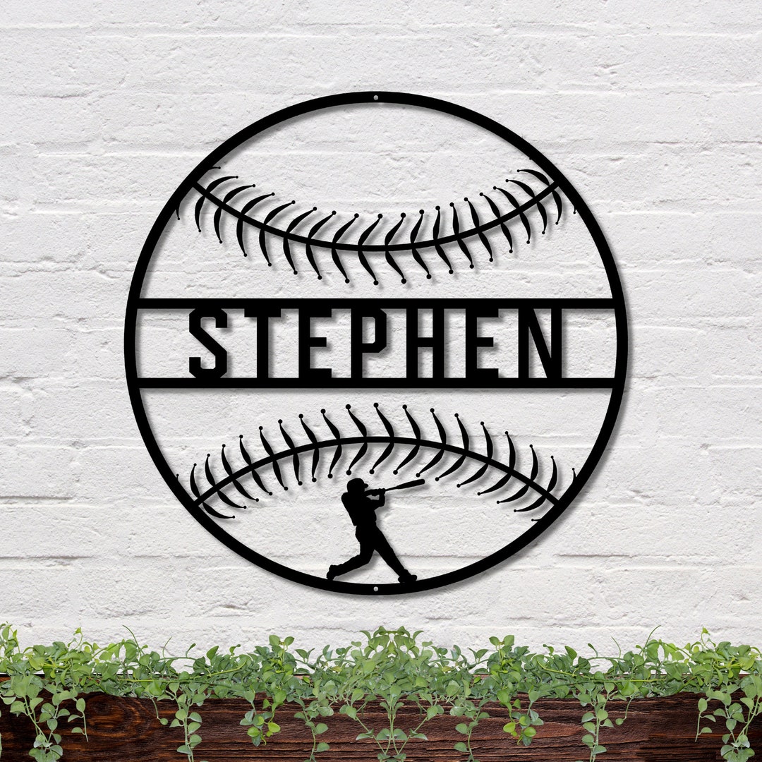 Baseball Sign, Personalized Baseball Sign, Baseball Athlete, Baseball ...