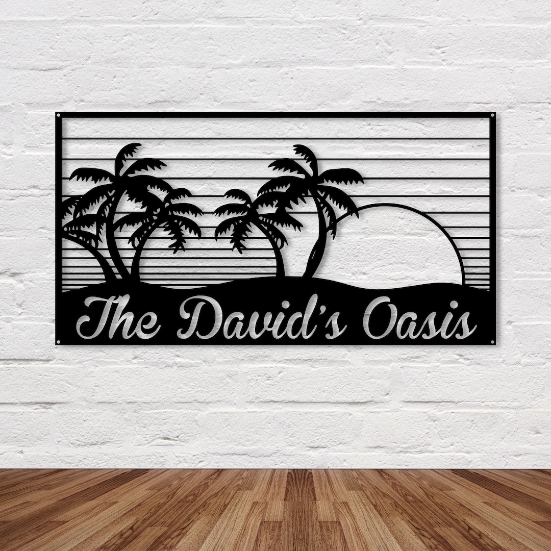 Outdoor Oasis Sign | Personalized Oasis Sign | Custom Pool Sign ...