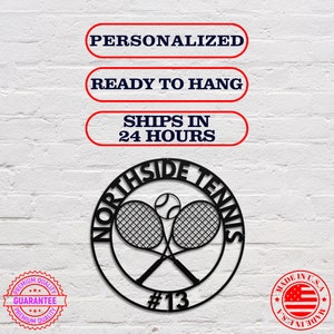 Tennis Sign | Tennis Racket | Tennis Ball and Racket | Club Sign ...