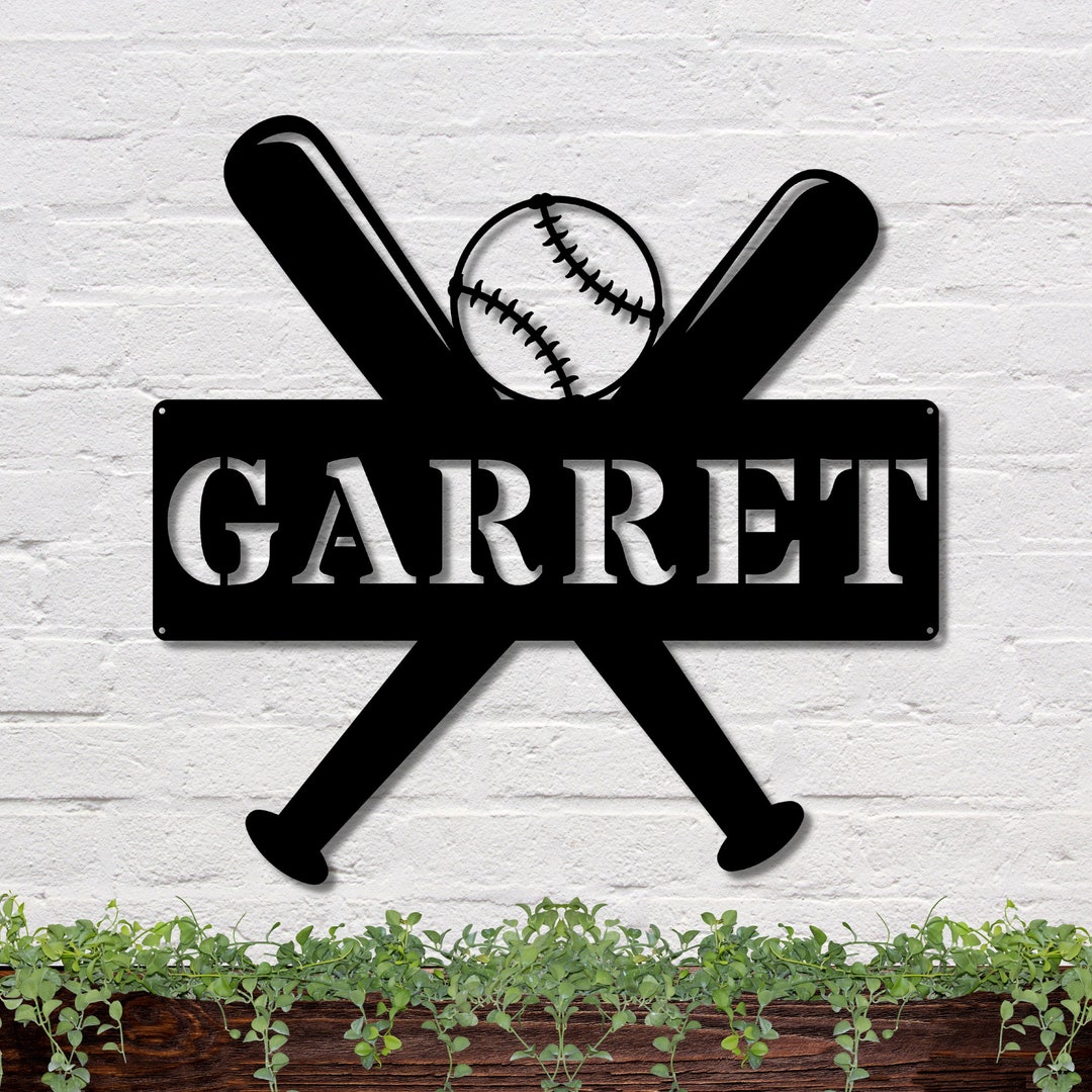 Baseball Sign, Personalized Baseball Sign, Baseball Bat Sign, Baseball ...