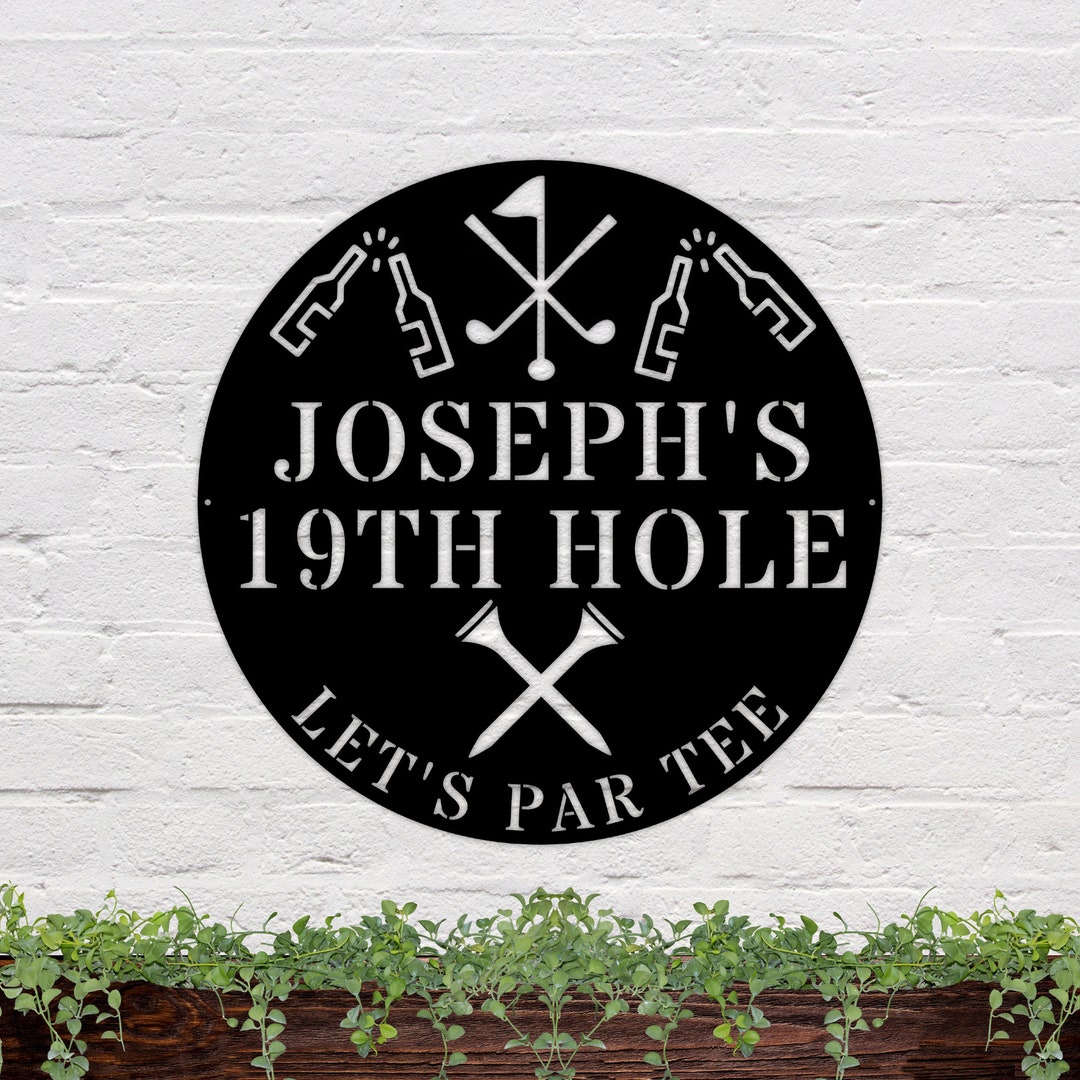 Personalized Golf Sign, 19th Hole Sign, Personalized Golf Decor, Golf ...