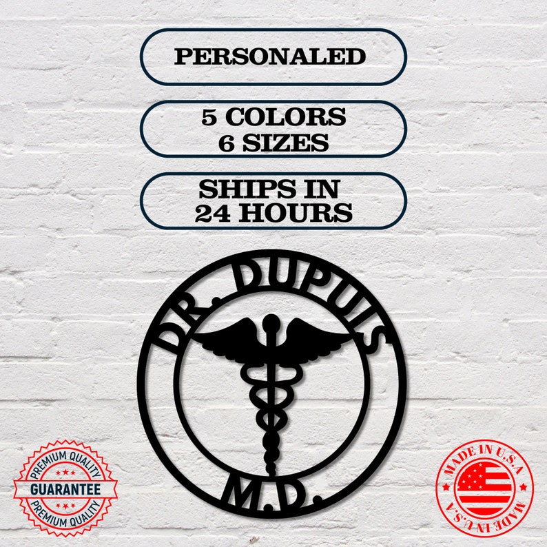 Personalized Metal Doctor Sign, Metal Health Care Sign, Custom Metal ...