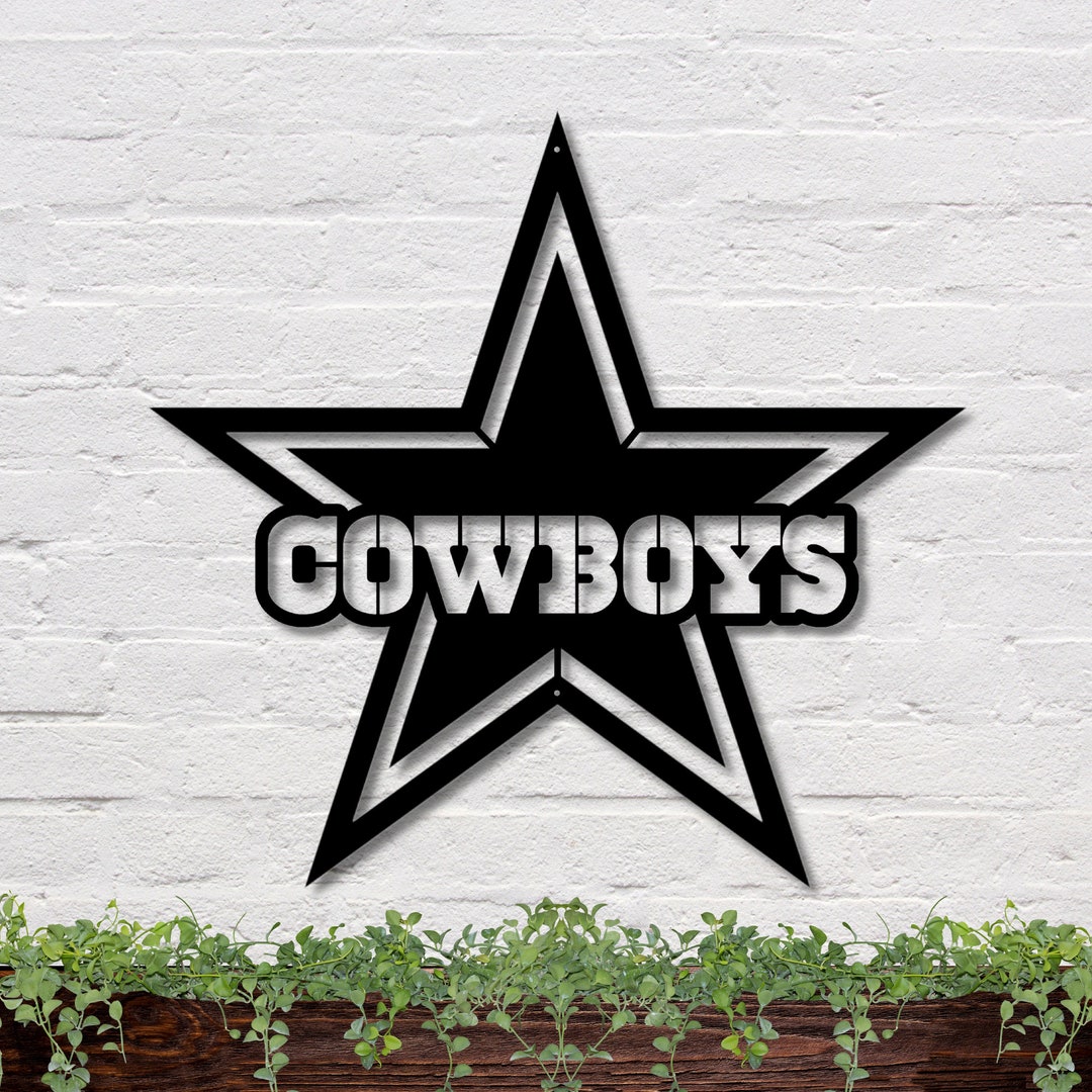 Cowboys Metal Sign | Custom Star Cowboys Sign | Texas Ranch House Decor ...
