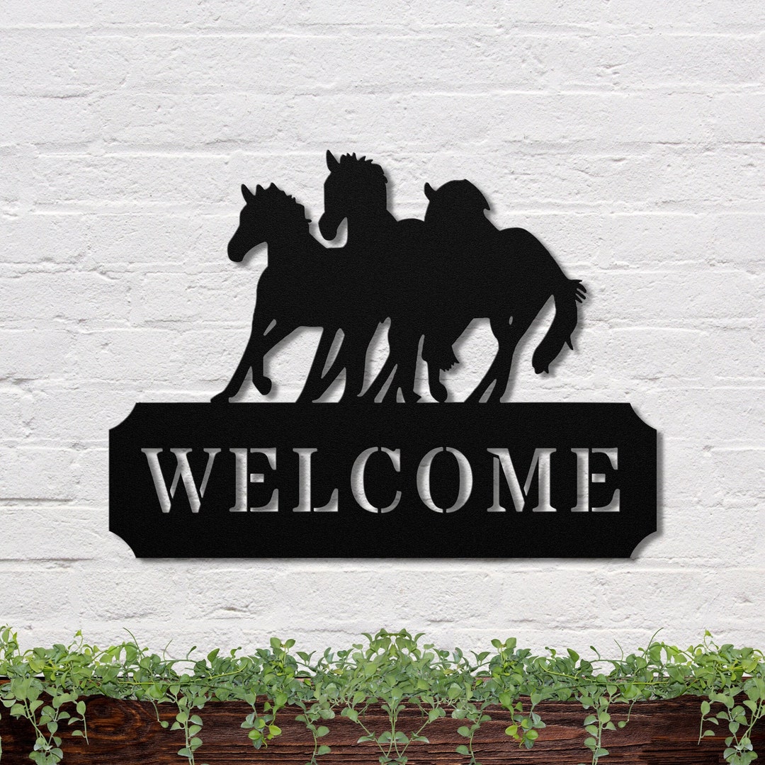 Custom Horse Address Sign, Custom Horse Sign, Horse Welcome Sign ...