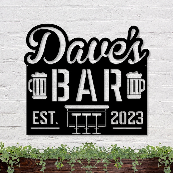Custom Bar Sign - Etsy