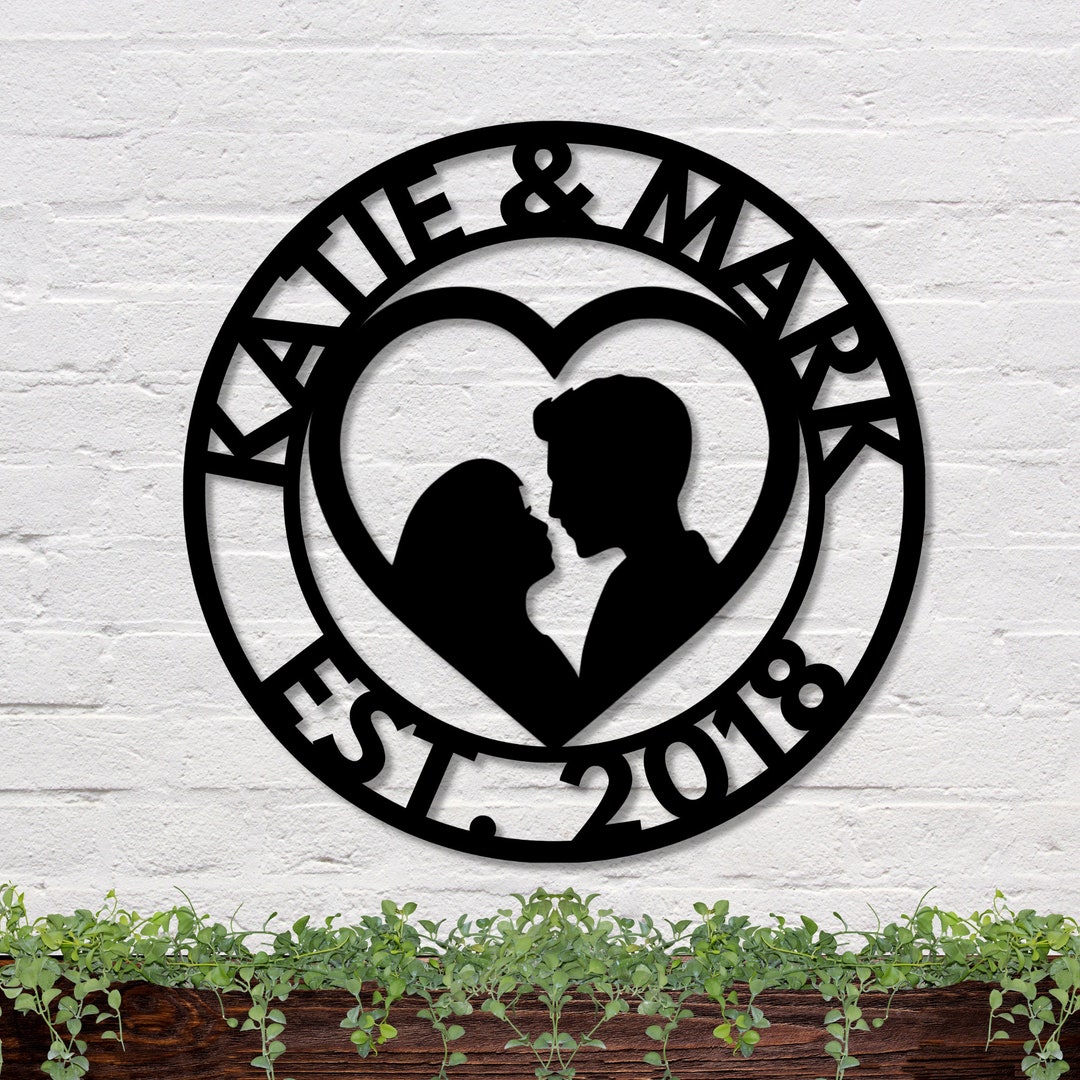 Personalized Couple Names Sign, Wedding Gift, Anniversary Gift Idea ...