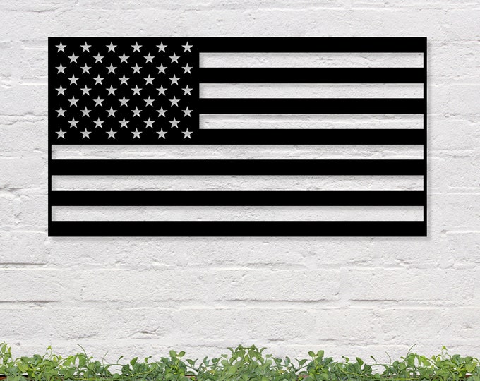 American Flag Metal Sign, Steel Flag, America Decor, Memorial Day ...