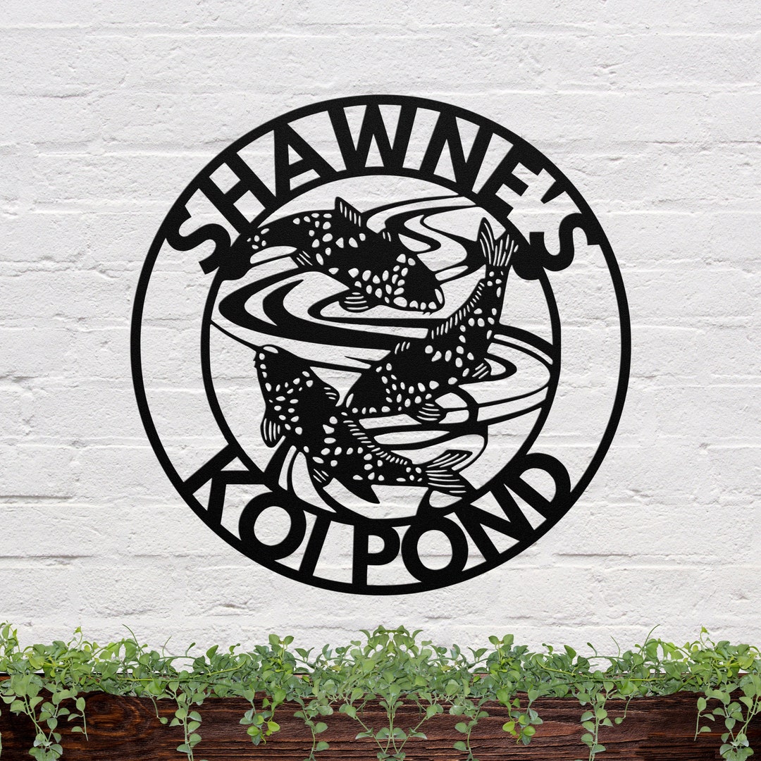 Personalized Koi Pond Sign, Koi Fish Sign, Custom Koi Pond Sign, Koi ...