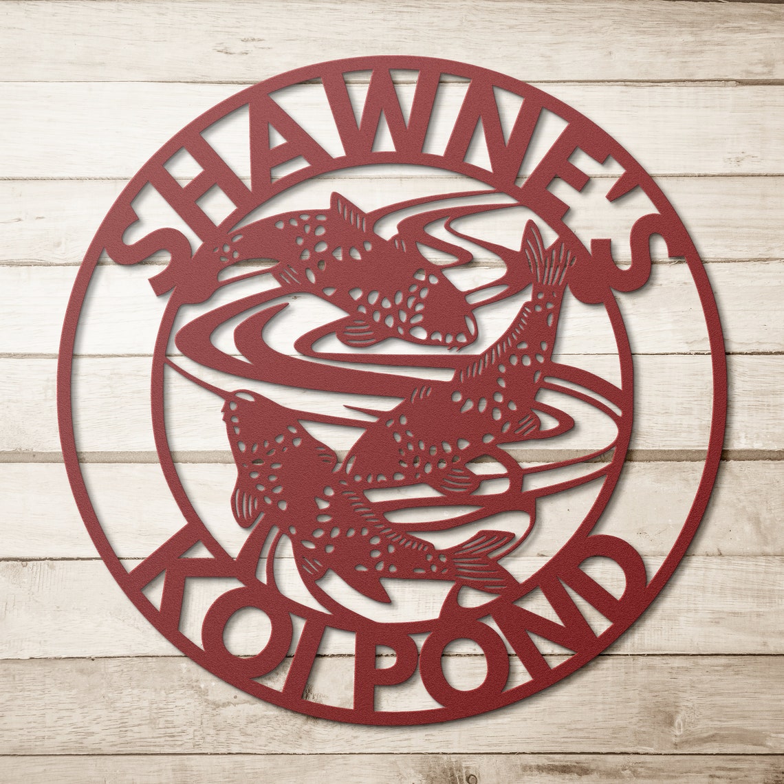 Personalized Koi Pond Sign Koi Fish Sign Custom Koi Pond - Etsy