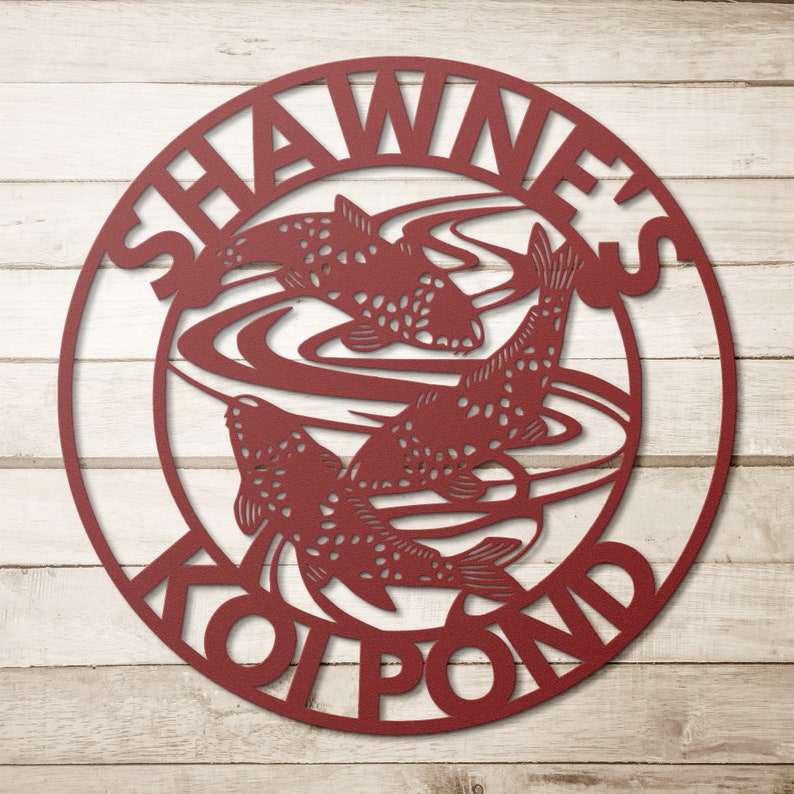 Personalized Koi Pond Sign Koi Fish Sign Custom Koi Pond - Etsy