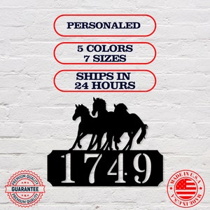 Horse Address Sign, Custom Horse Sign, Horse Sign, Personalized Horse ...