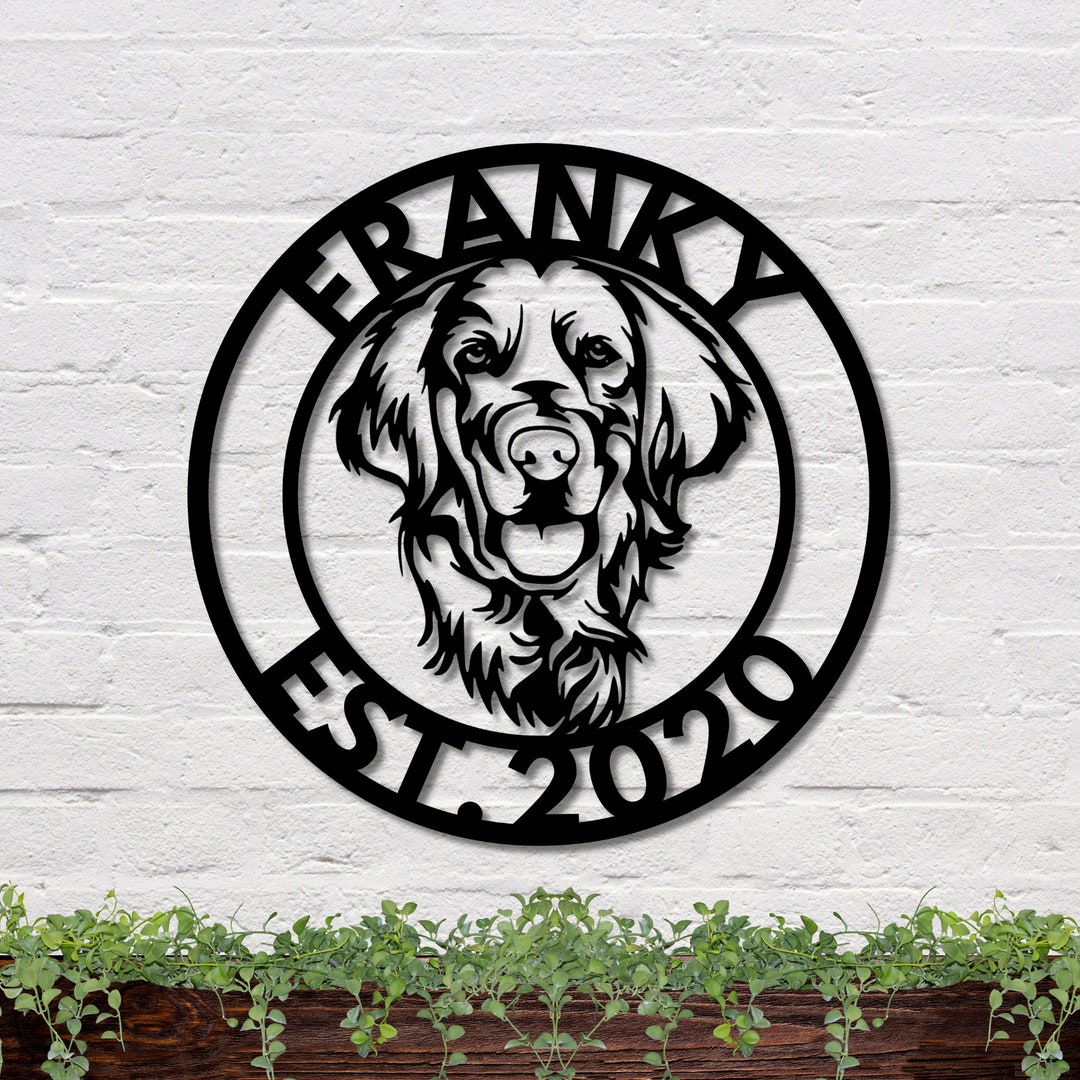 Golden Retriever Metal Dog Sign, Golden Retriever Sign, Pet Memorial ...