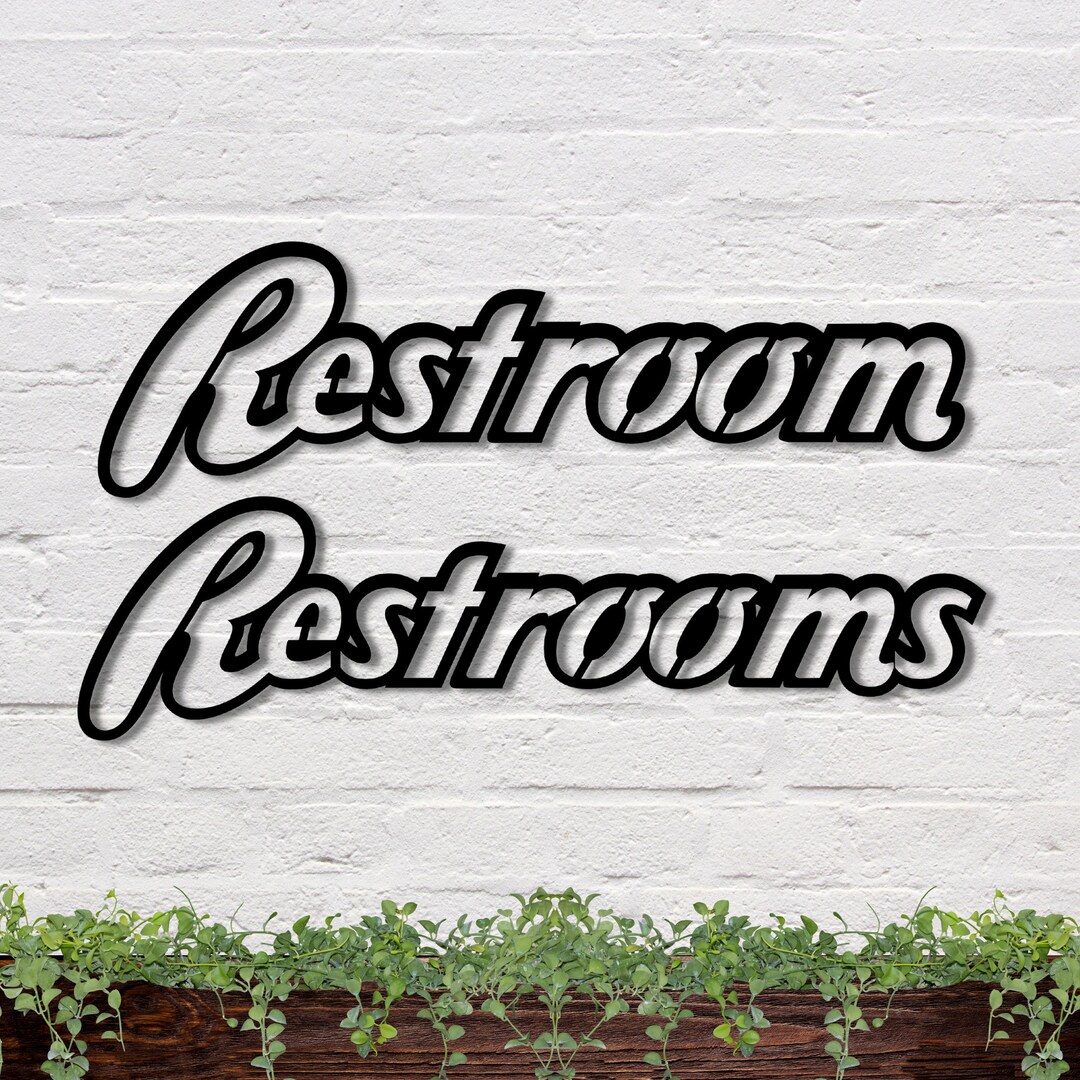 Restroom Sign, Business Restroom Sign, Restuarant Restroom Sign ...