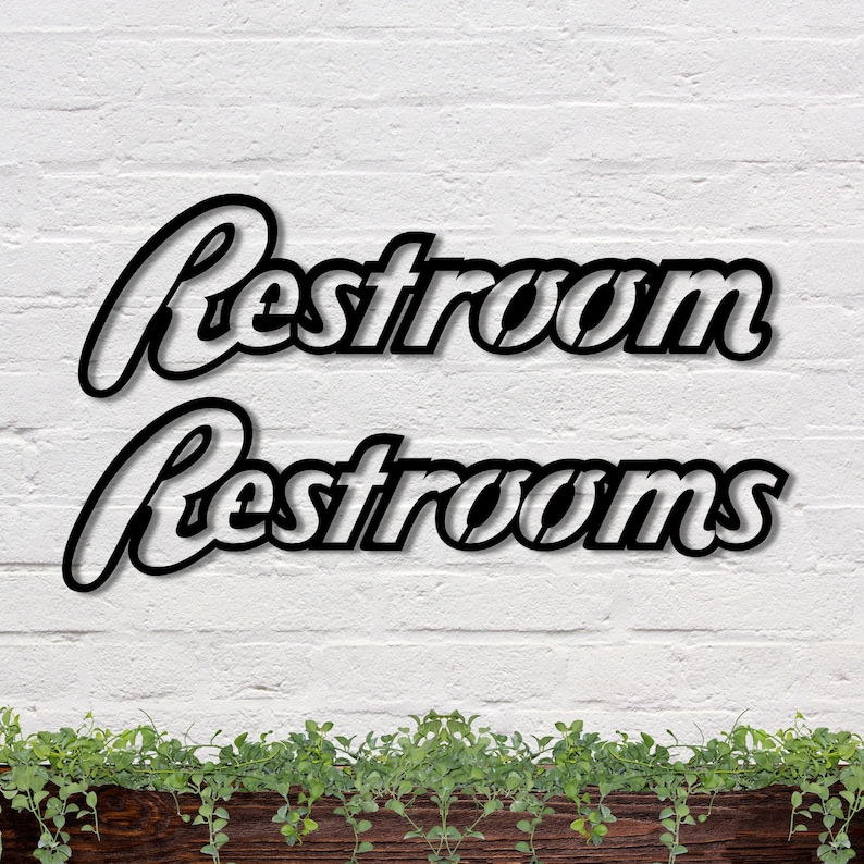 Restroom Sign Business Restroom Sign Restuarant Restroom - Etsy