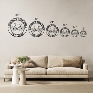 Custom Bike Shop Sign, Personalized Cyclist Sign, Metal Bike Shop Sign ...