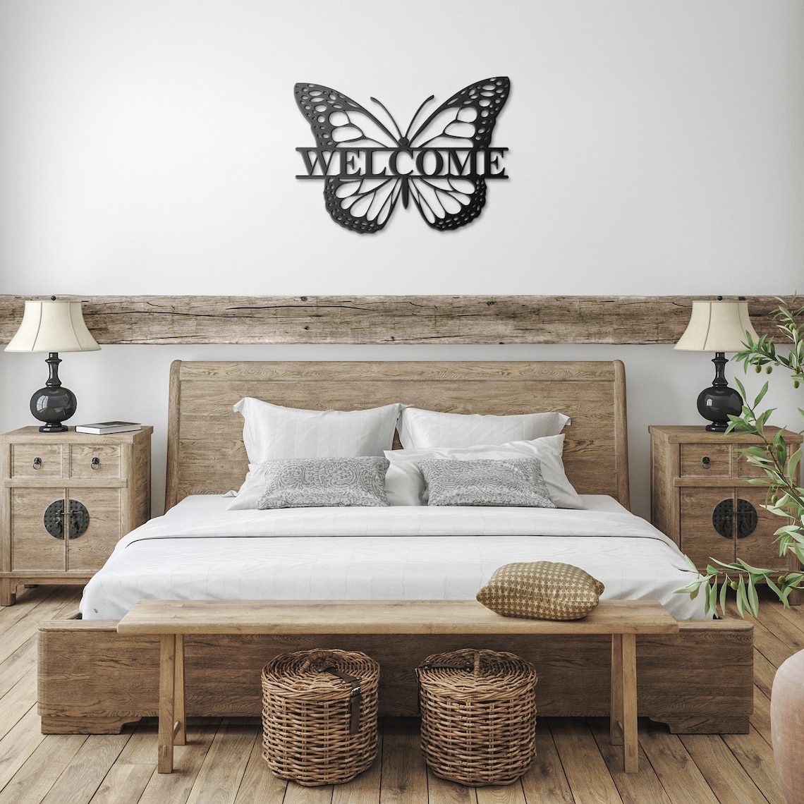 Custom Butterfly Address Sign, Custom Metal Name Sign, Butterfly Sign ...