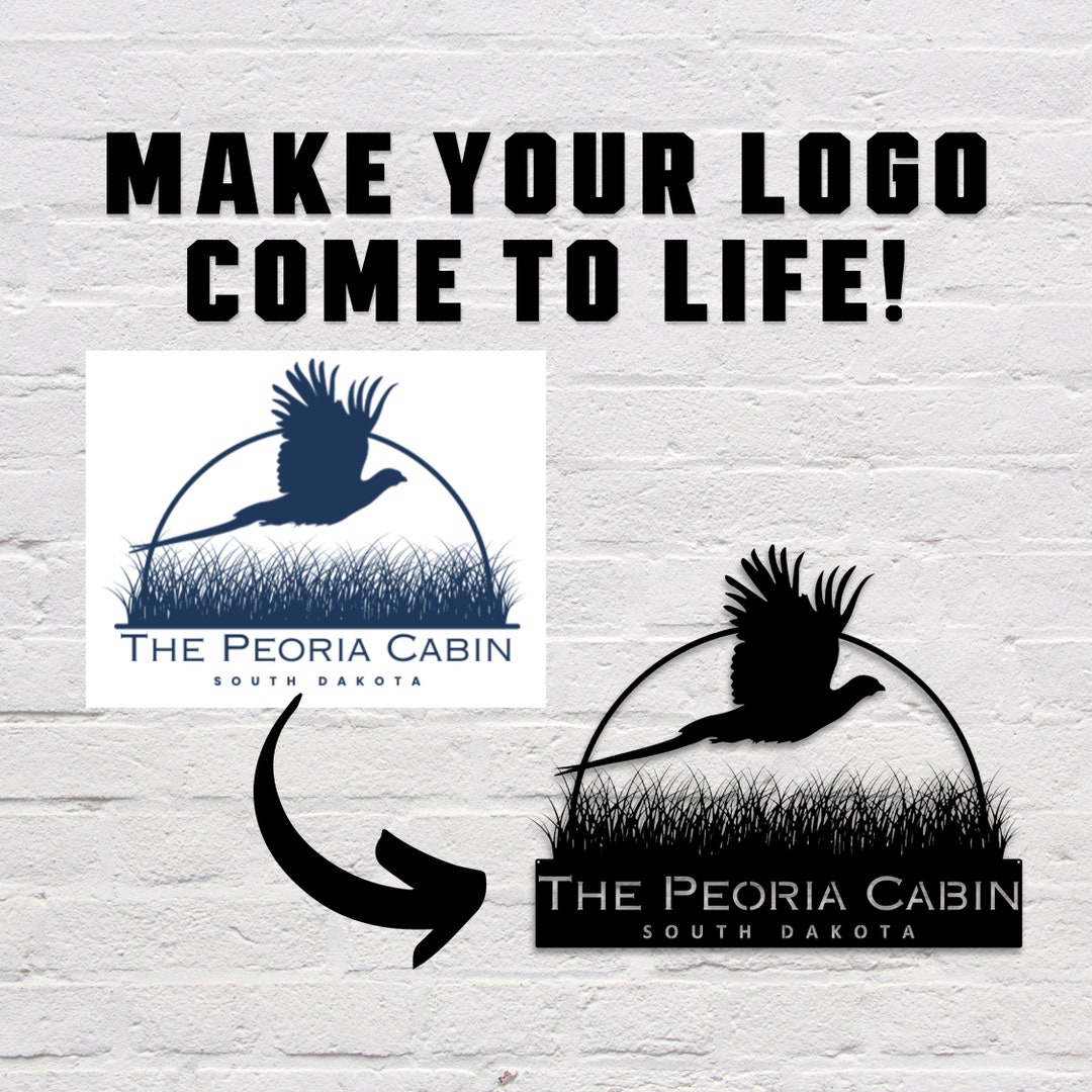 Your Custom Logo Here, Metal Logo Sign, Personal Logo Sign, Custom Text ...