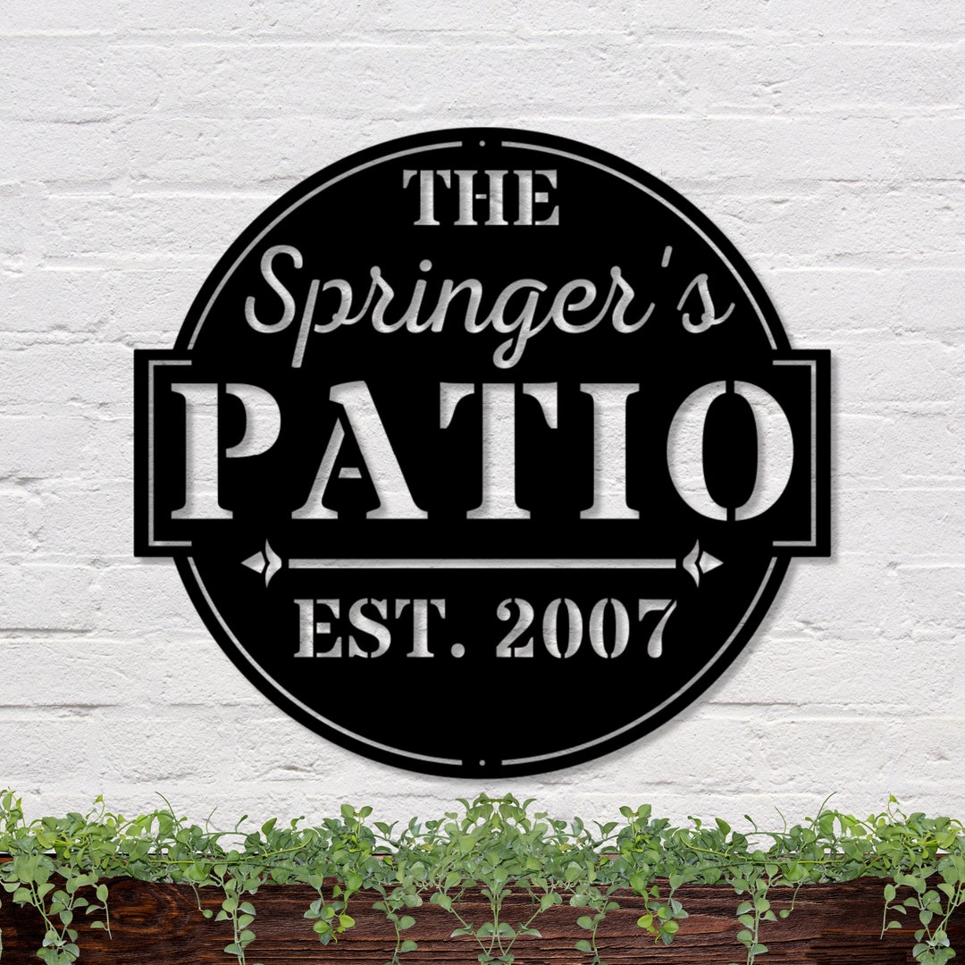 Custom Backyard Sign, Welcome to Our Patio Sign, Personalized Backyard ...