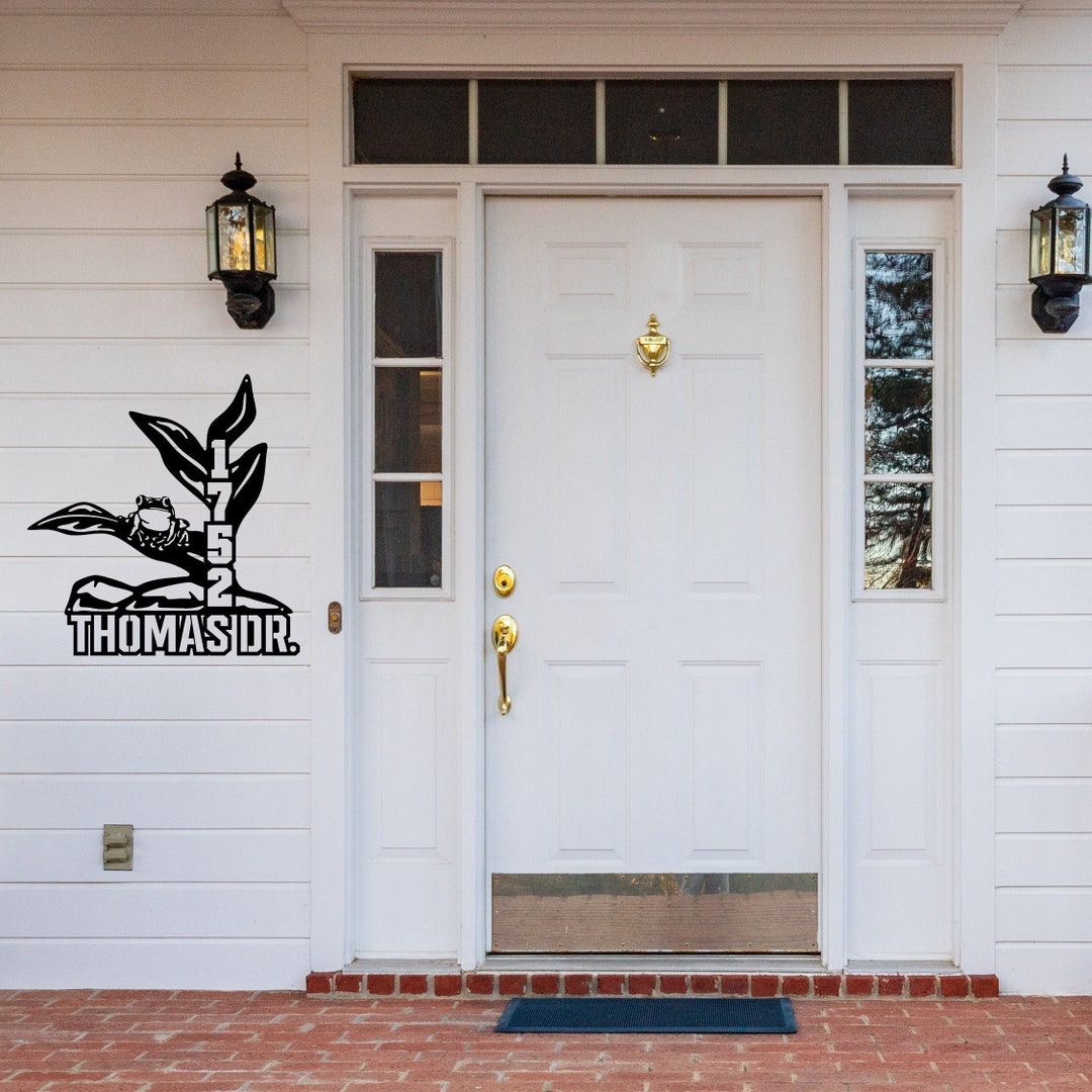 Custom Frog Address Sign | Metal Address Sign | Animal Address Sign ...