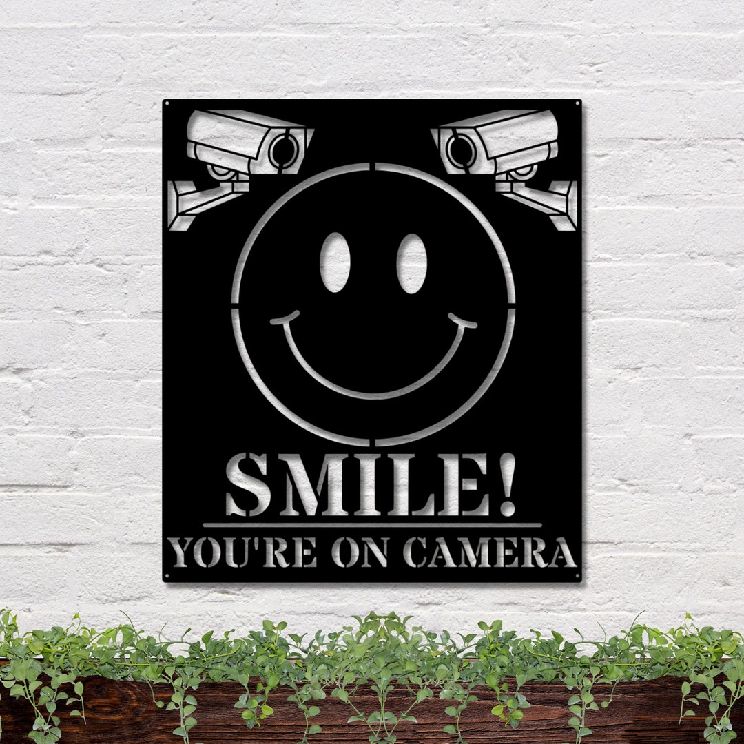 Security Sign, Security Camera Sign, Smile You're on Camera Sign ...