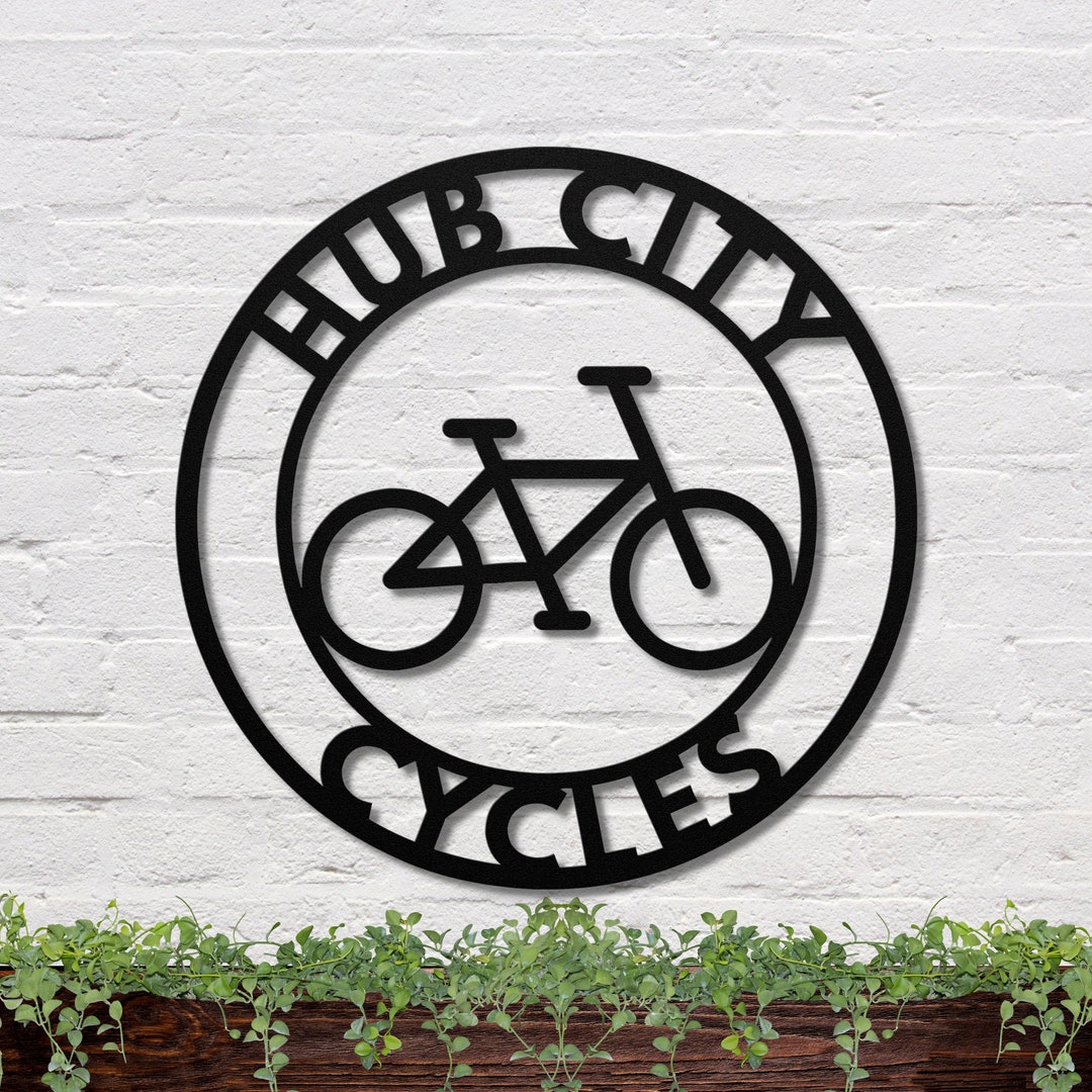 Personalized Bike Sign, Custom Cyclist Sign, Custom Bike Shop Sign ...