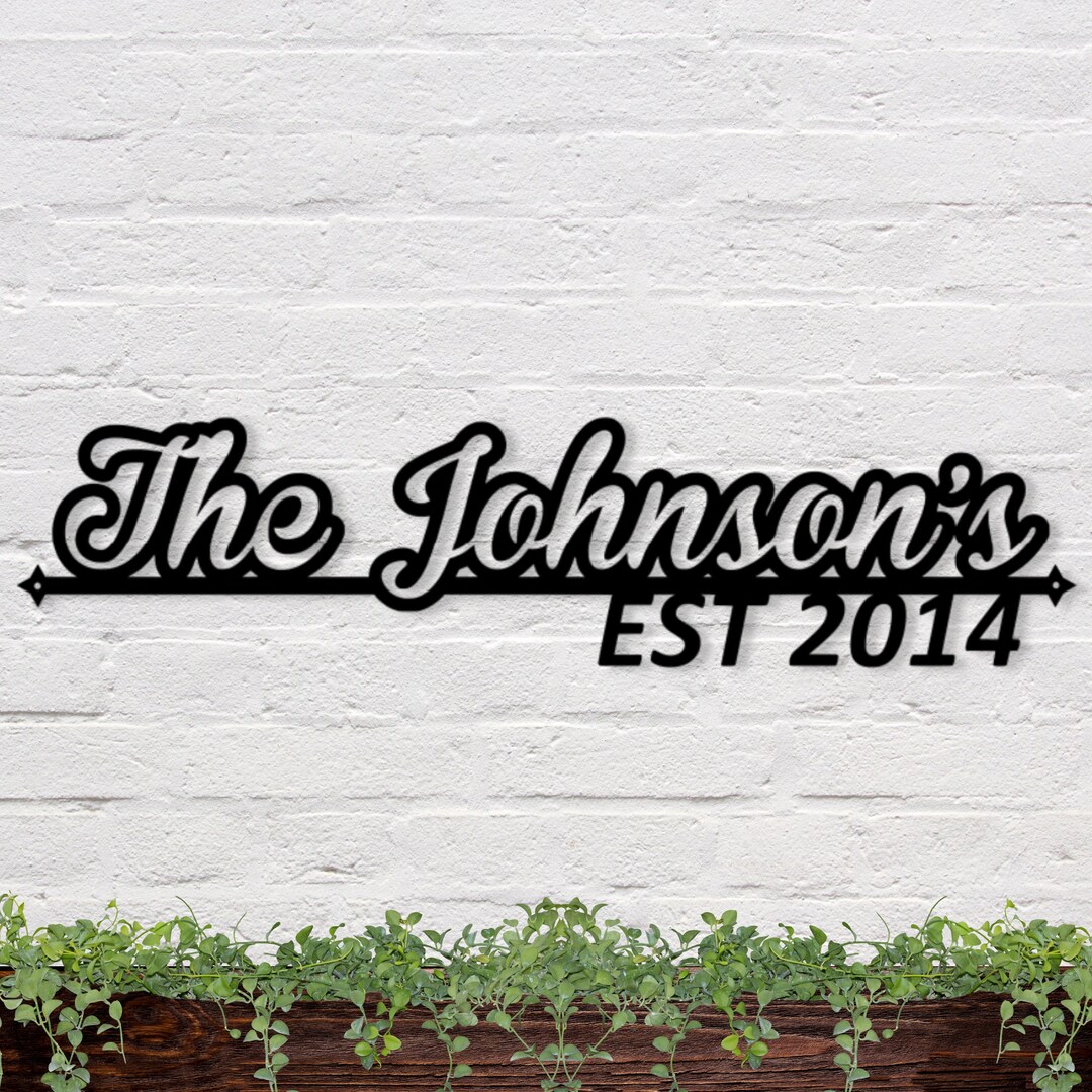 Family Name Sign, Personalized Last Name Sign, Family Established Sign ...