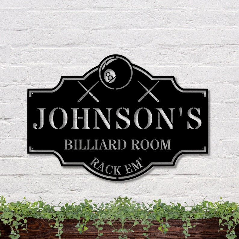 Pool Room Sign Pool Table Sign Billiard Room Sign Custom - Etsy