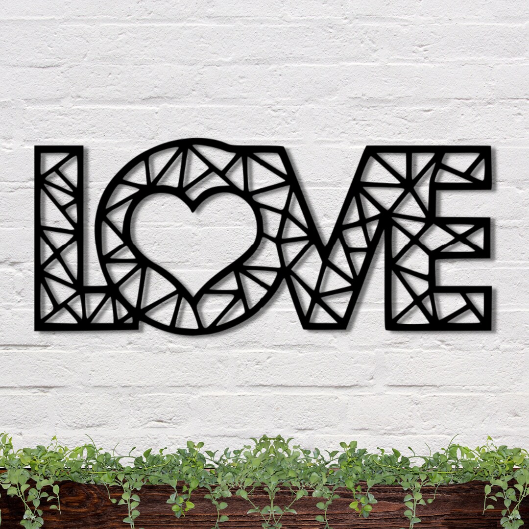LOVE Sign, Metal Love Sign, Valentines Gift, Home Decor, Love Decor ...