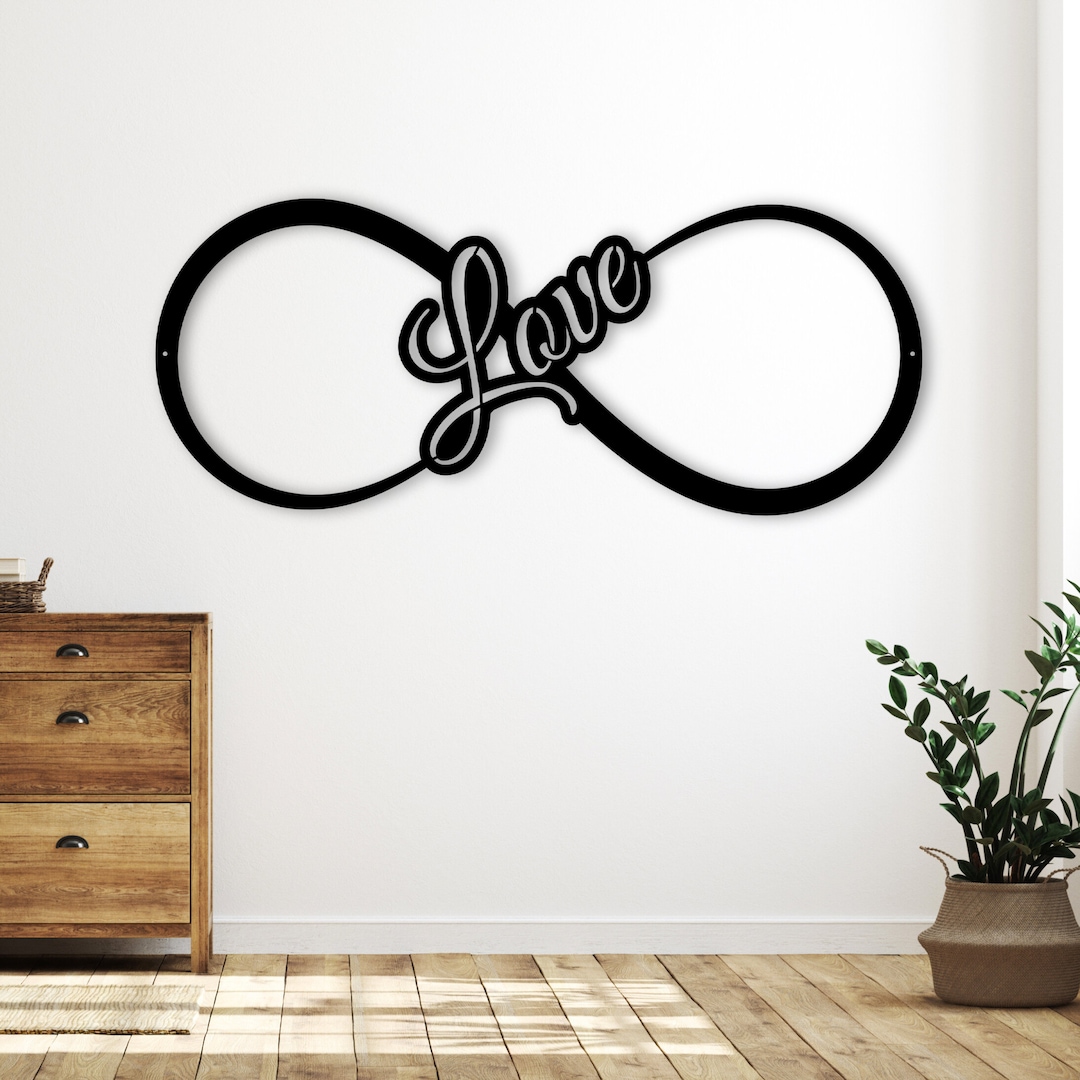 Infinity Love Sign | Metal Love Infinity Wall Art | Valentines Gift ...