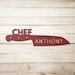 Chef Knife Sign, Custom Metal Sign for Kitchen, Personalized Kitchen ...