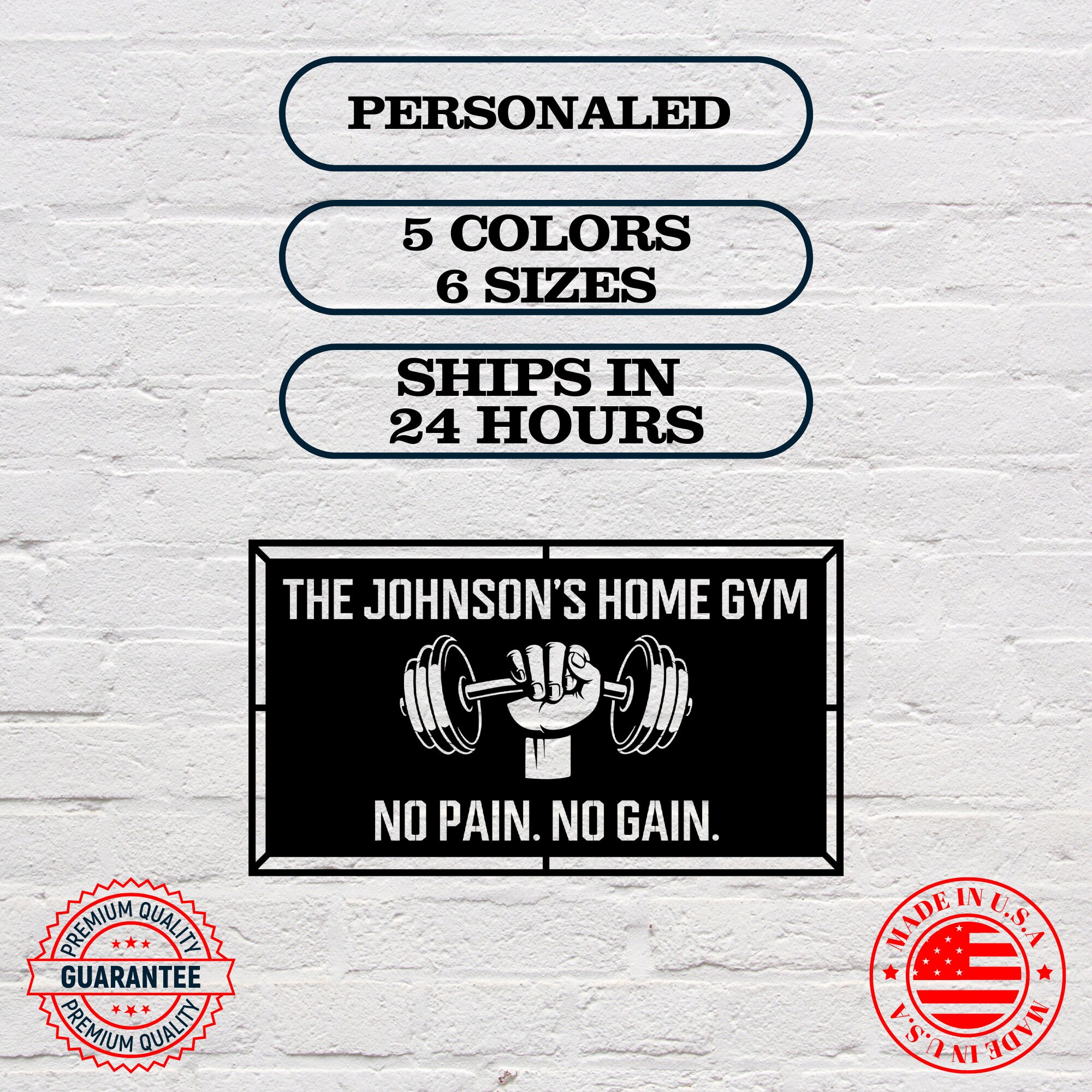 Personalized Home Gym Signs for Workout Room Personalized - Etsy