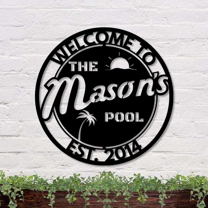 Pool House Sign - Etsy
