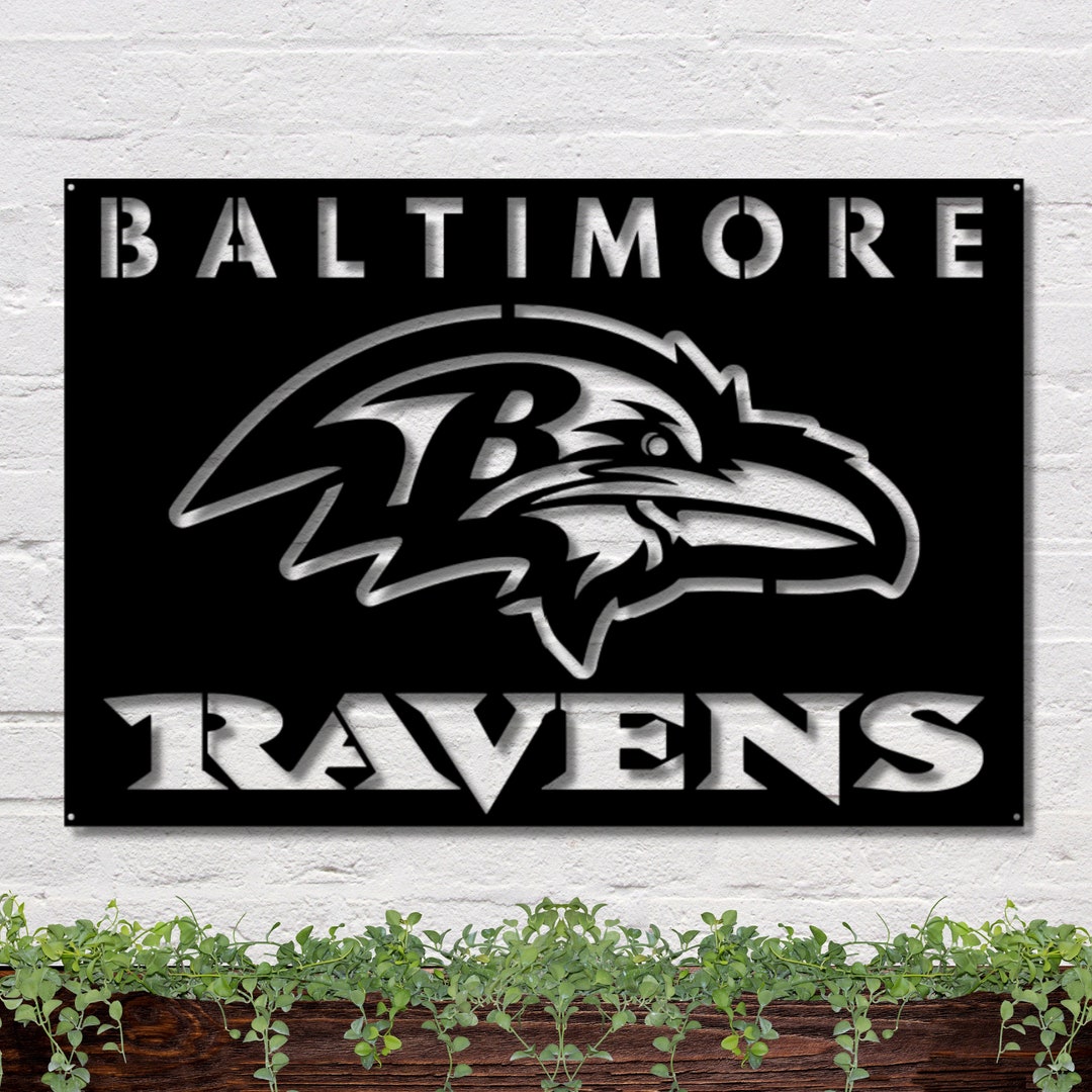 Ravens Football Sign, Baltimore Ravens Sign, Ravens Wall Art, Ravens ...