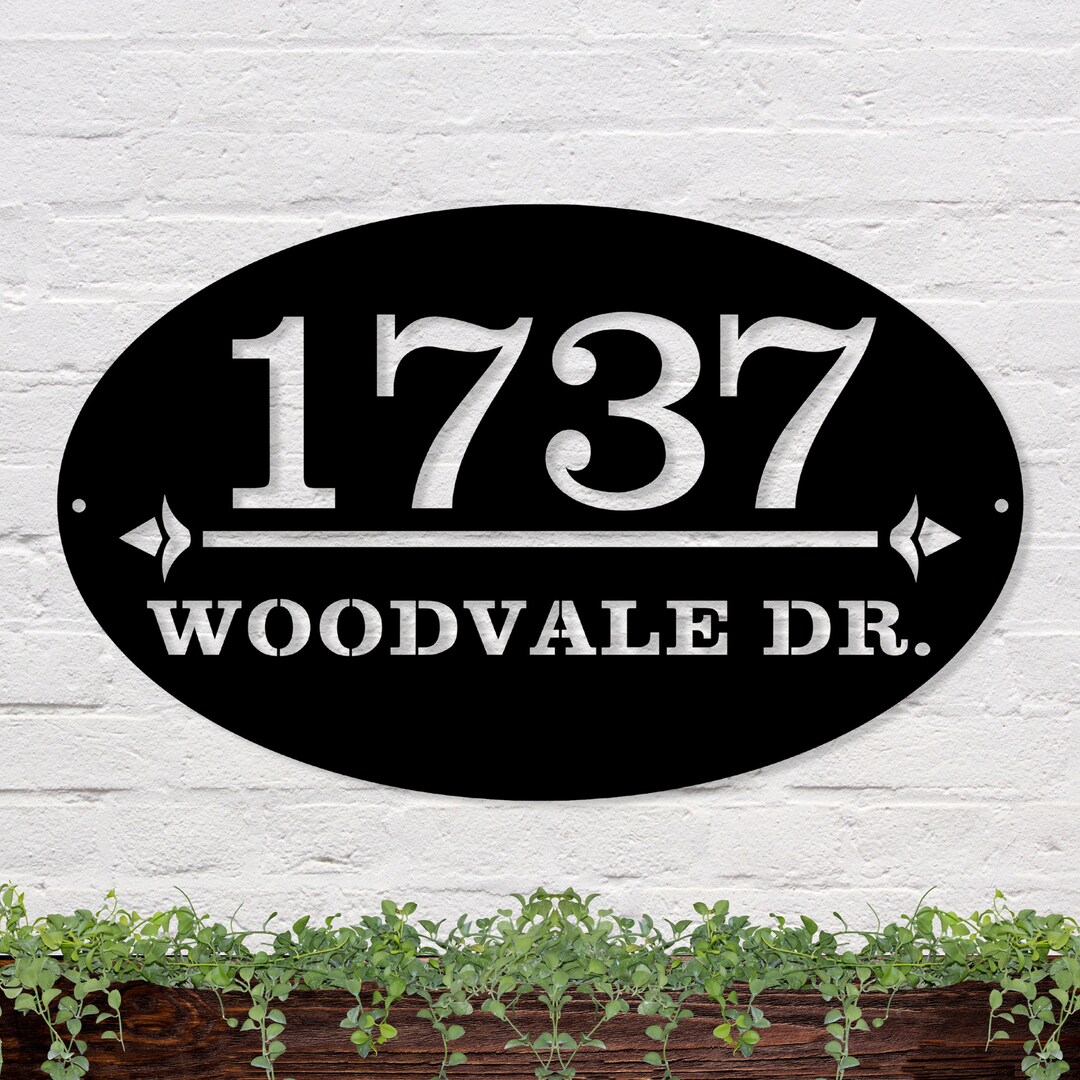 Metal Address Sign, Custom Address Sign, Personalized Address Sign ...