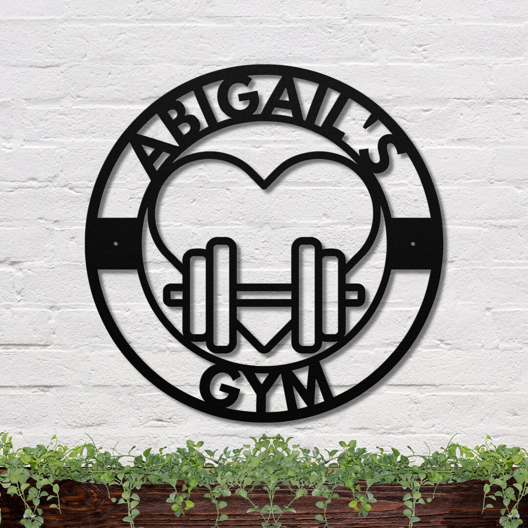 Custom Metal Gym Sign, Personalized Home Fitness Decor - Etsy