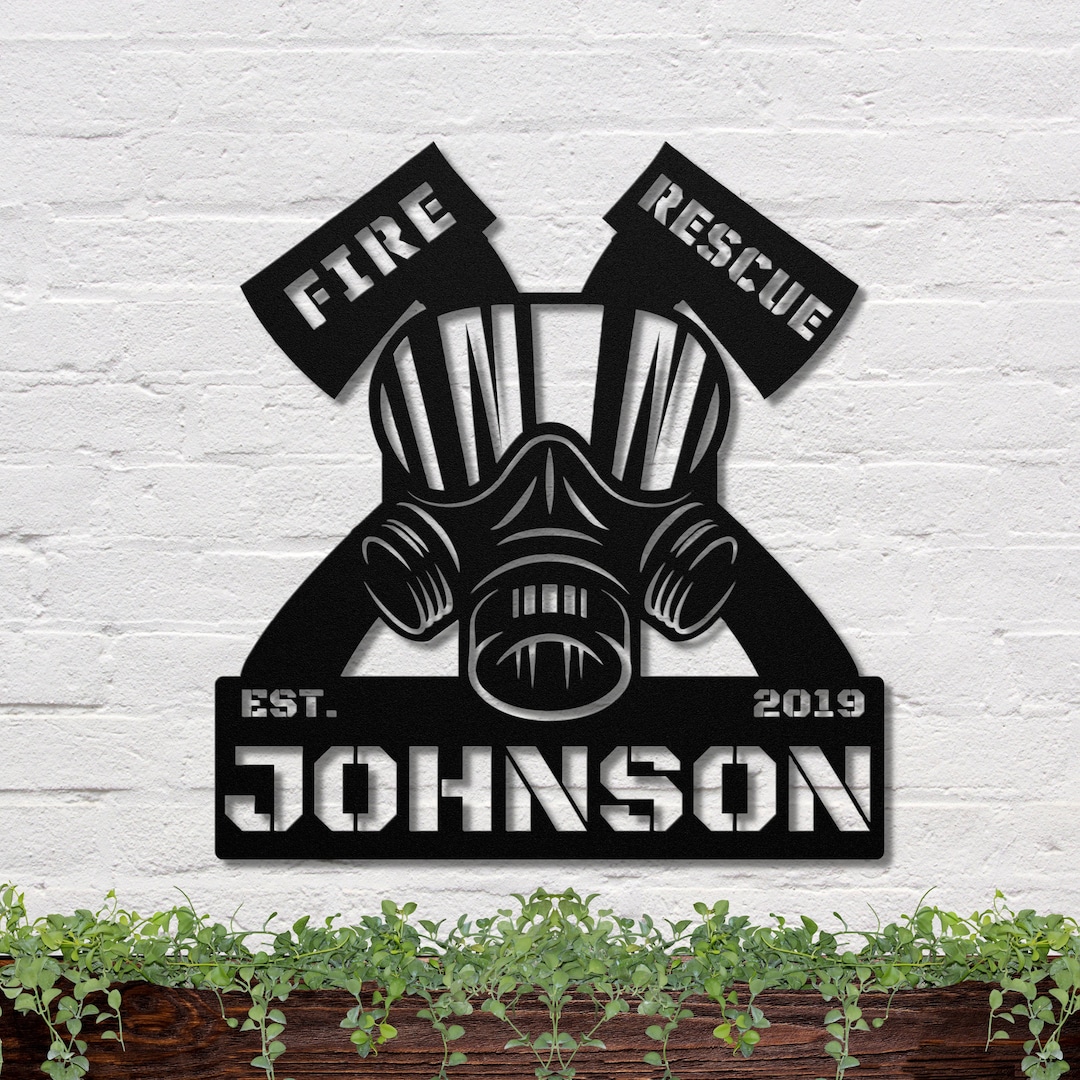 Personalized Firefighter Gift, Metal Sign, Fireman Sign, Fireman Gift ...