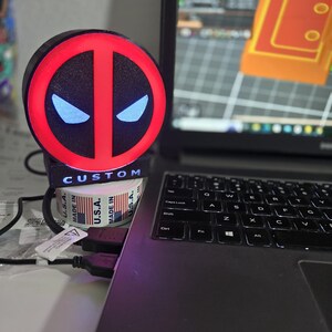 Deadpool Light Box Customizable With Remote Control Multicolor - Etsy