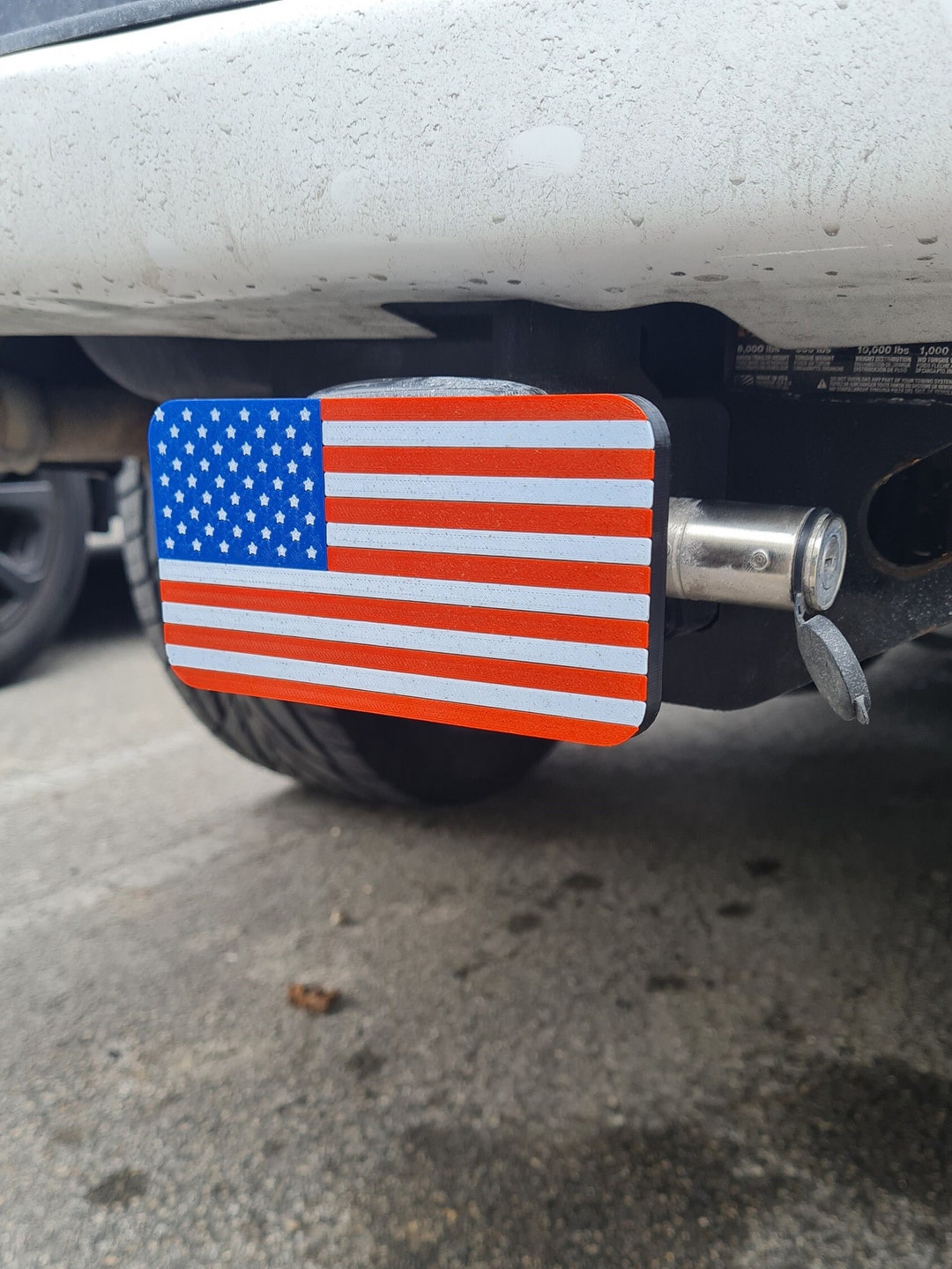 USA Flag Hitch Receiver Cover: 3D Printed 2" Trailer Accessory - Etsy