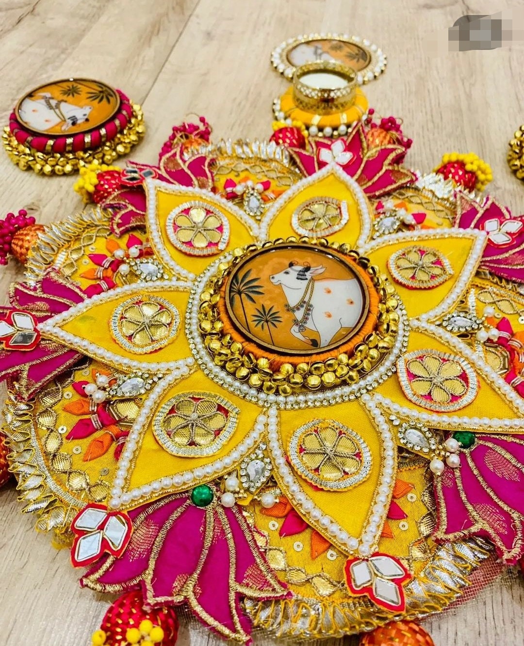 Indian Paper Flower Rangoli Set Tealight Home Decor Gift - Etsy