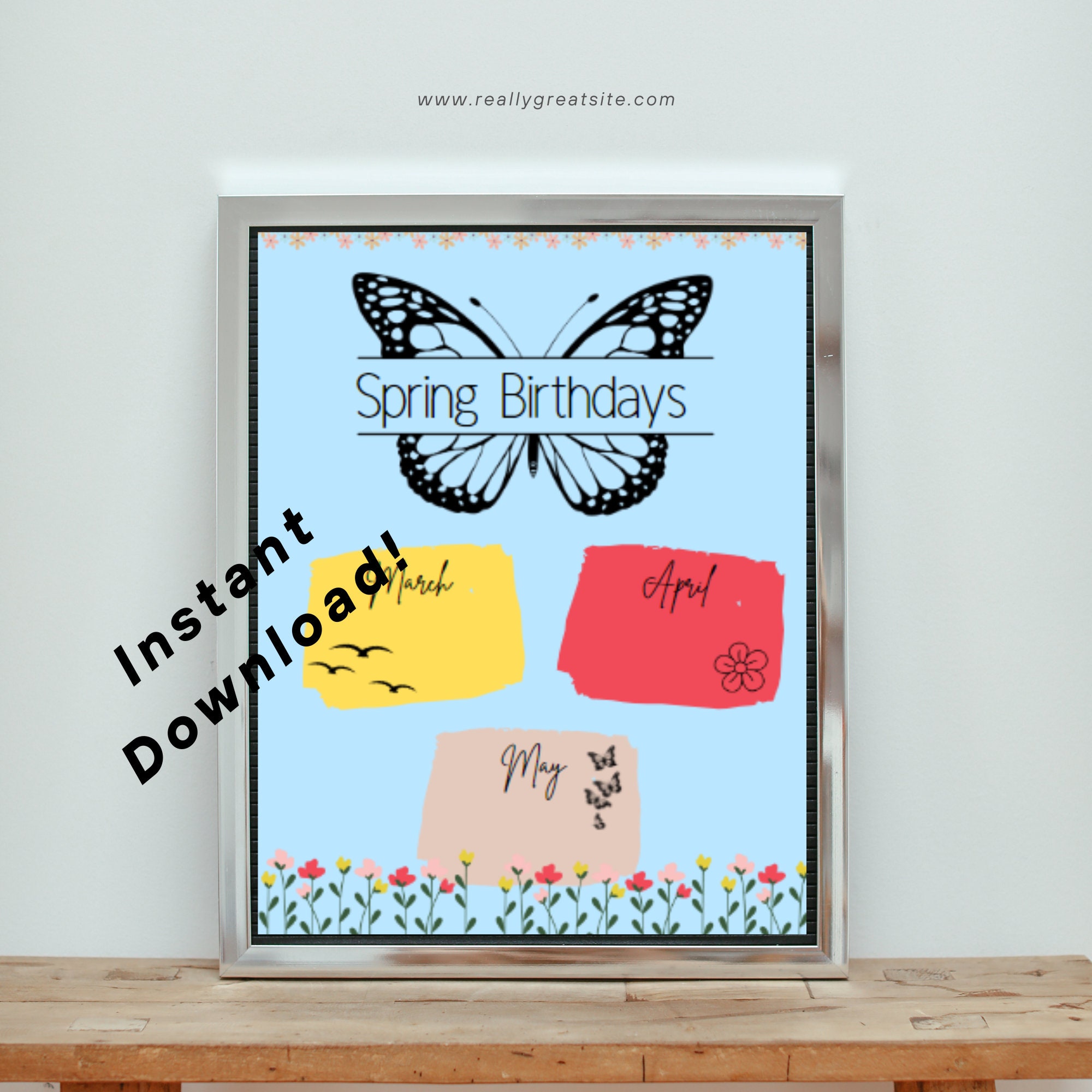 Digital Download Set of Four Classroom Birthday Posters, Teacher ...