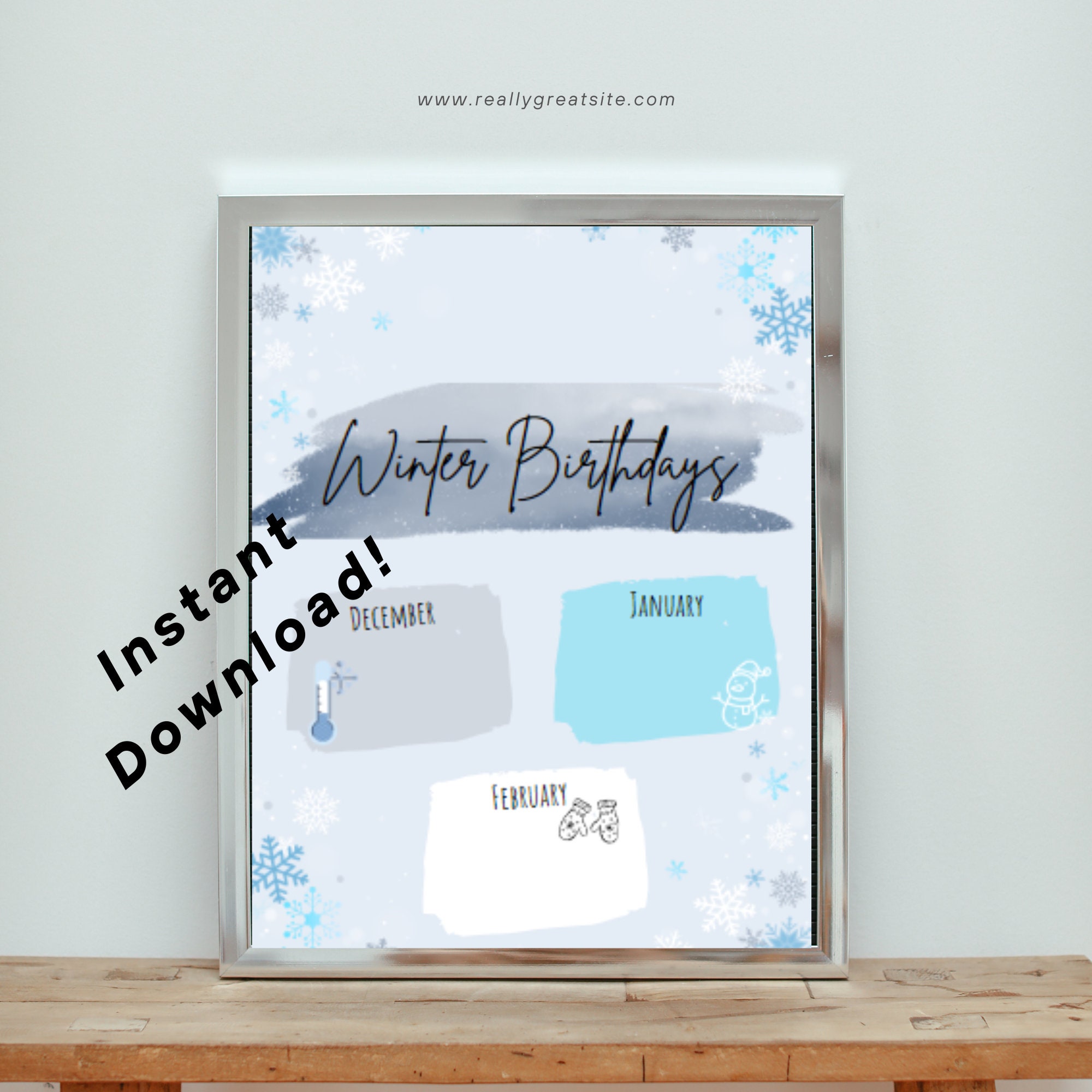 Digital Download Set of Four Classroom Birthday Posters, Teacher ...