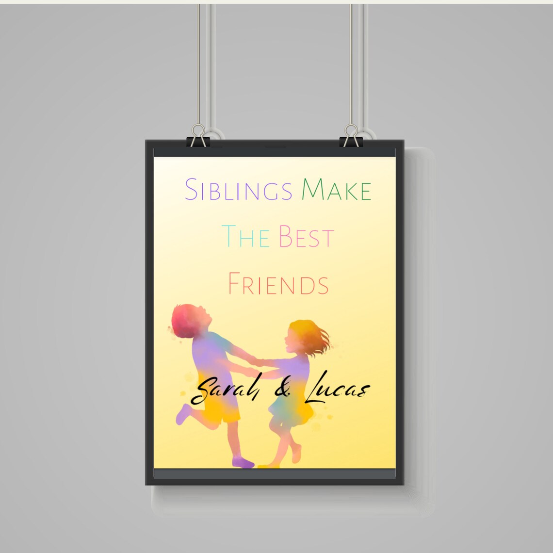 Digital Download Siblings Make the Best Friends Printable Poster ...