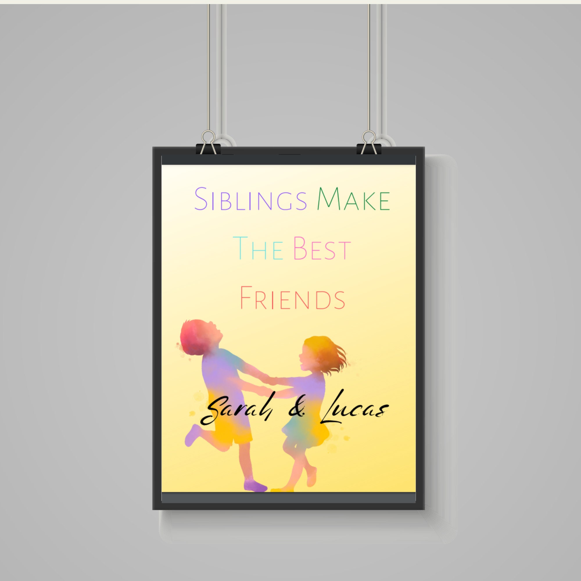 Digital Download Siblings Make the Best Friends Printable Poster ...