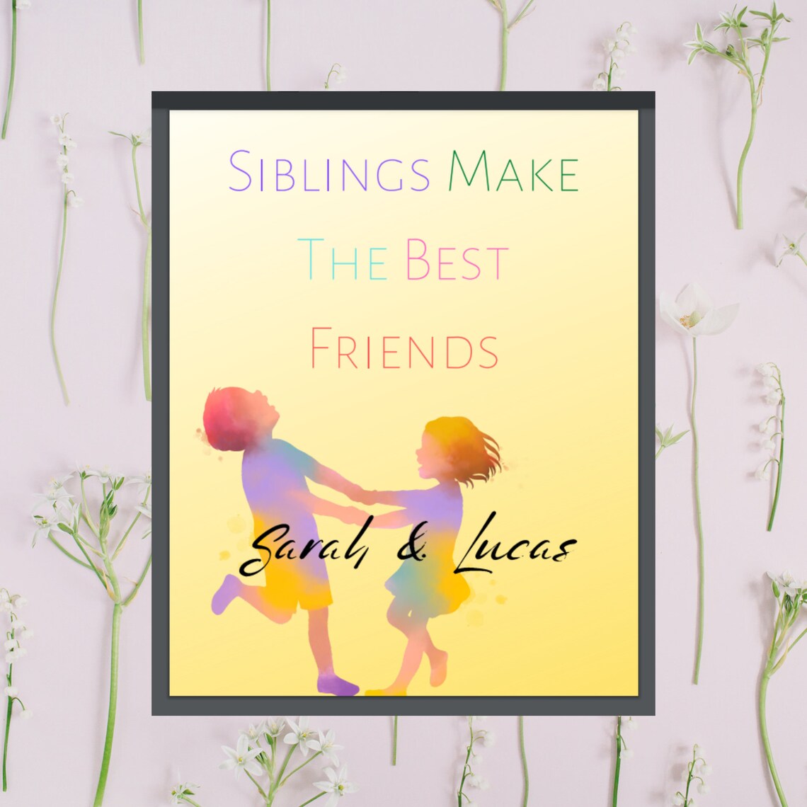Digital Download Siblings Make the Best Friends Printable Poster ...